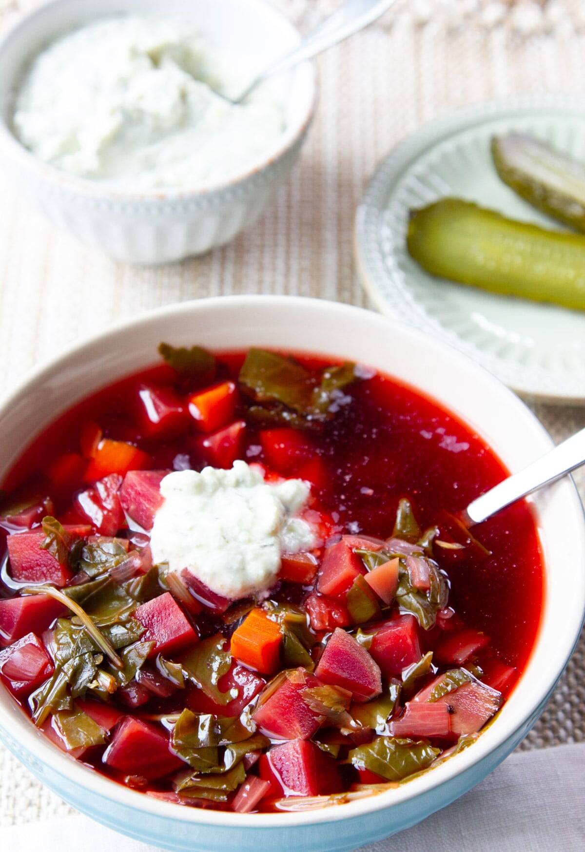 Beet Soup With Greens Instant Pot Vegetarian Recipes For Mindful beet-soup-with-greens-instant-pot-vegetarian-recipes-for-mindful