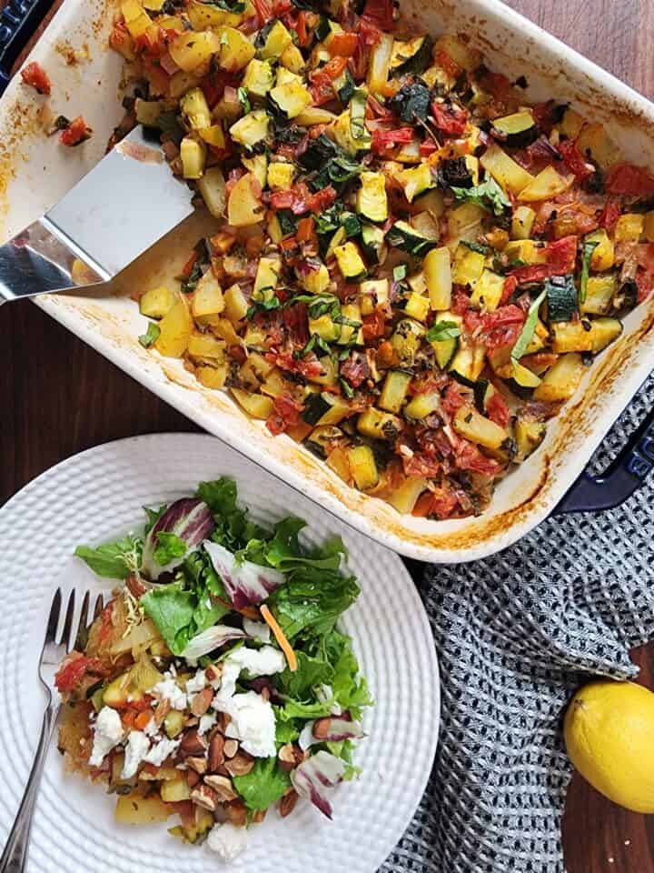 Mediterranean Spaghetti Squash Bake – Vegetarian Recipes for Mindful ...